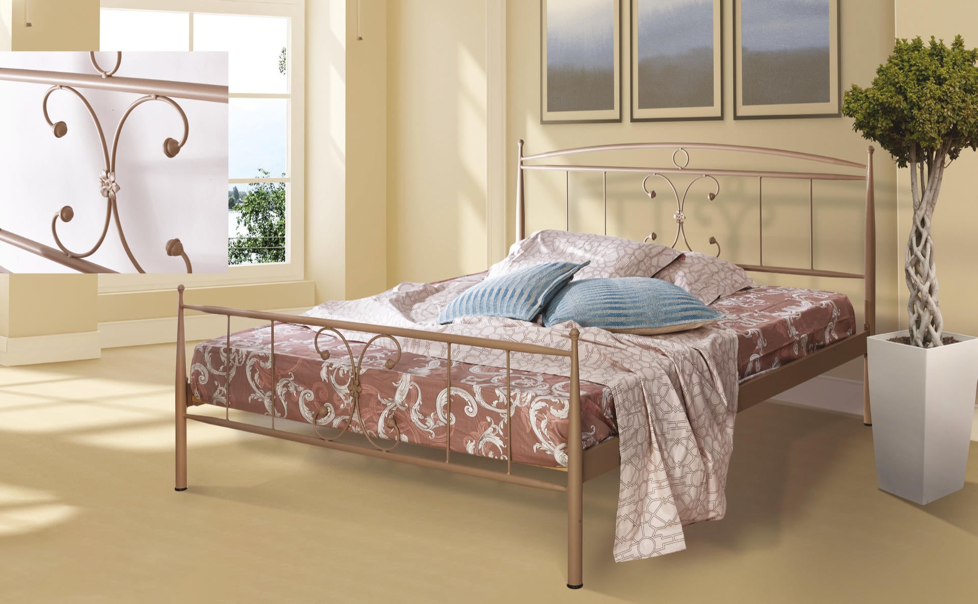 Μεταλλικό Κρεβάτι Vera 82132-24Β - SofaBed